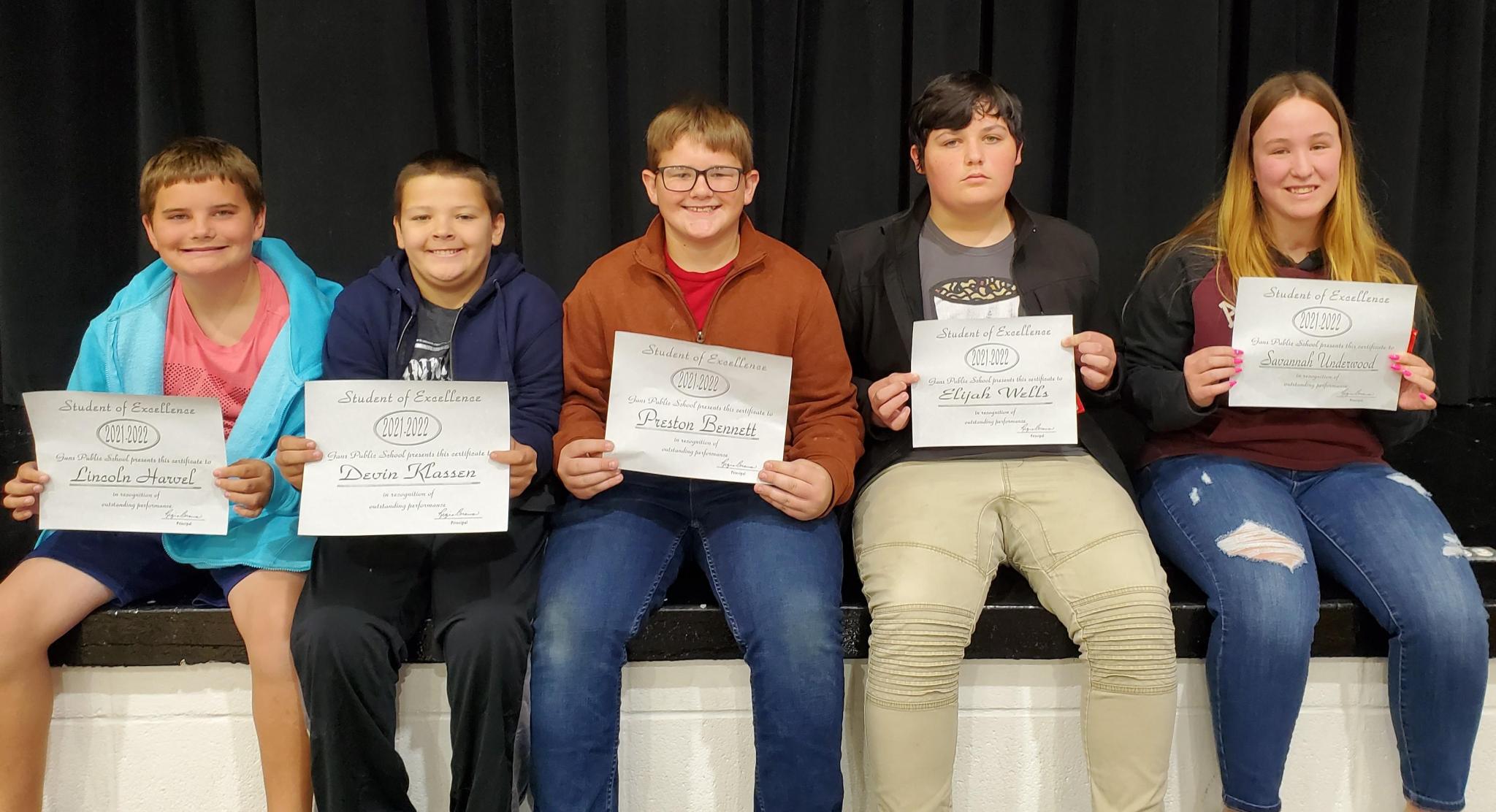 Gans Middle School Students of Excellence - Eastern Times Register