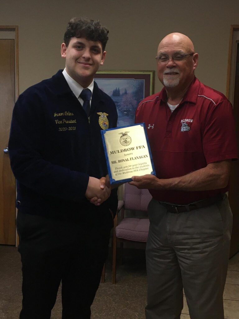 Muldrow FFA honors former superintendent - Eastern Times Register