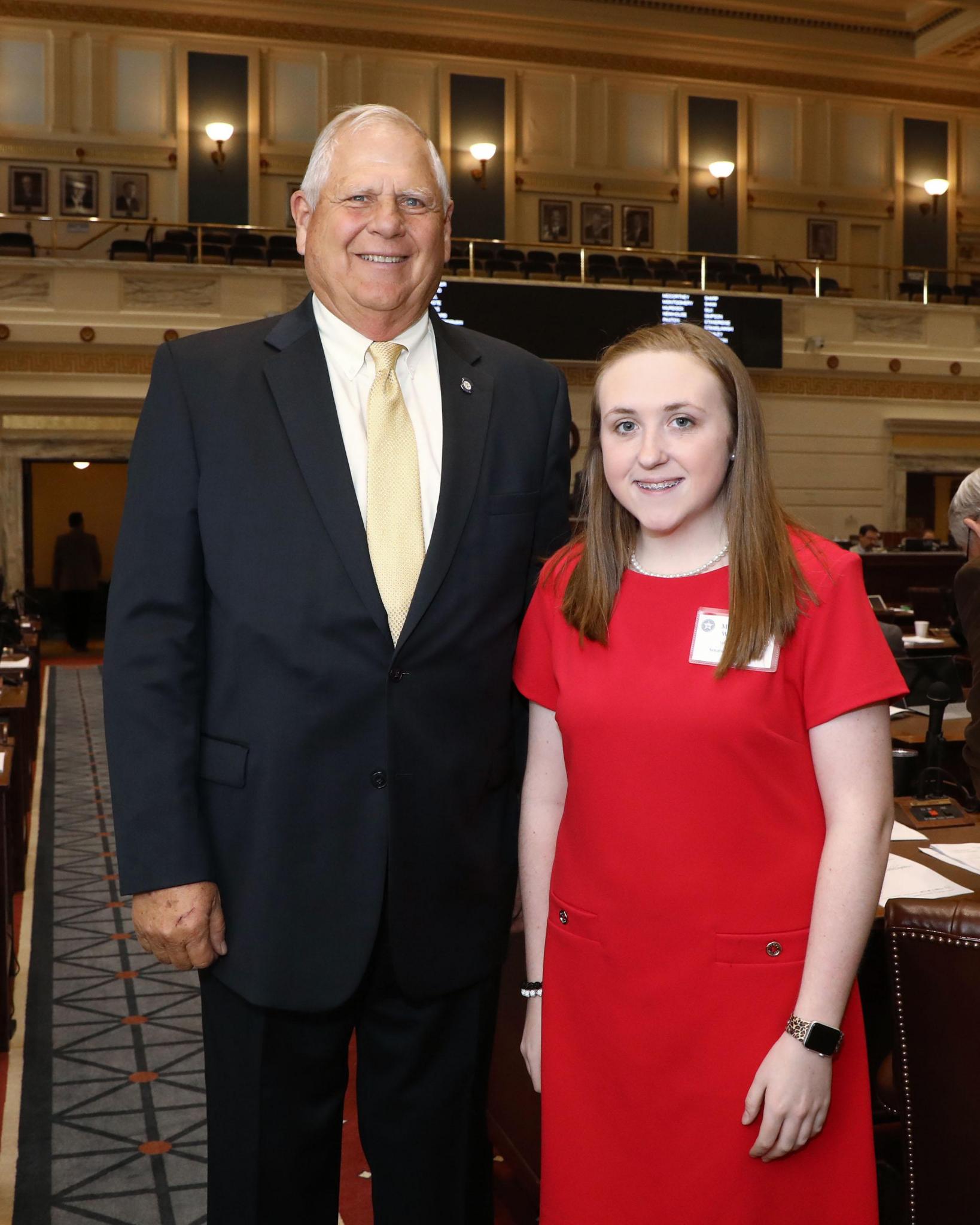 Walters Serves as Page for Senate