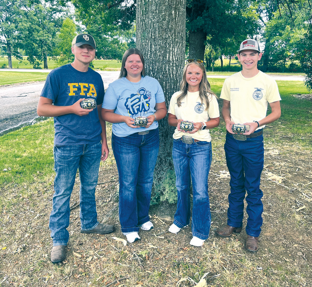 FFA Rangeland Team receives belt buckles - Eastern Times Register