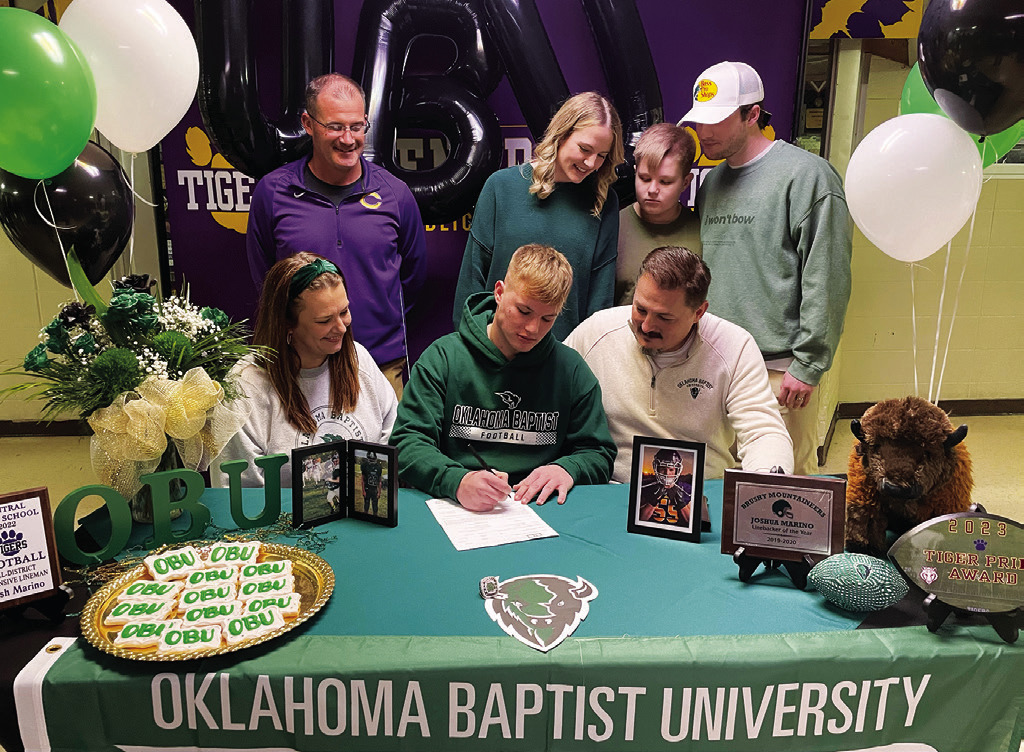 Central lineman signs football letter with OBU - Eastern Times Register