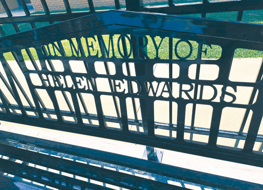 Bench dedication remembers Helen Edwards - Eastern Times Register